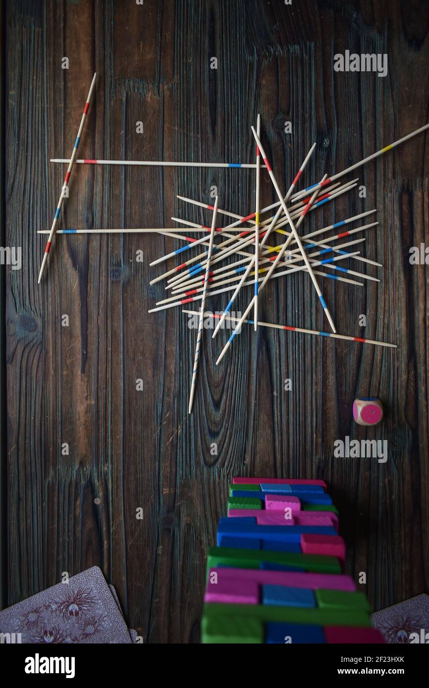 The various old and colourful board games Stock Photo - Alamy