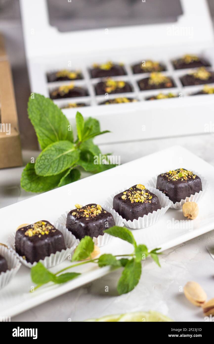 Sweet candy is their pure fruit. Healthy sweets - lollipops, fruit ...