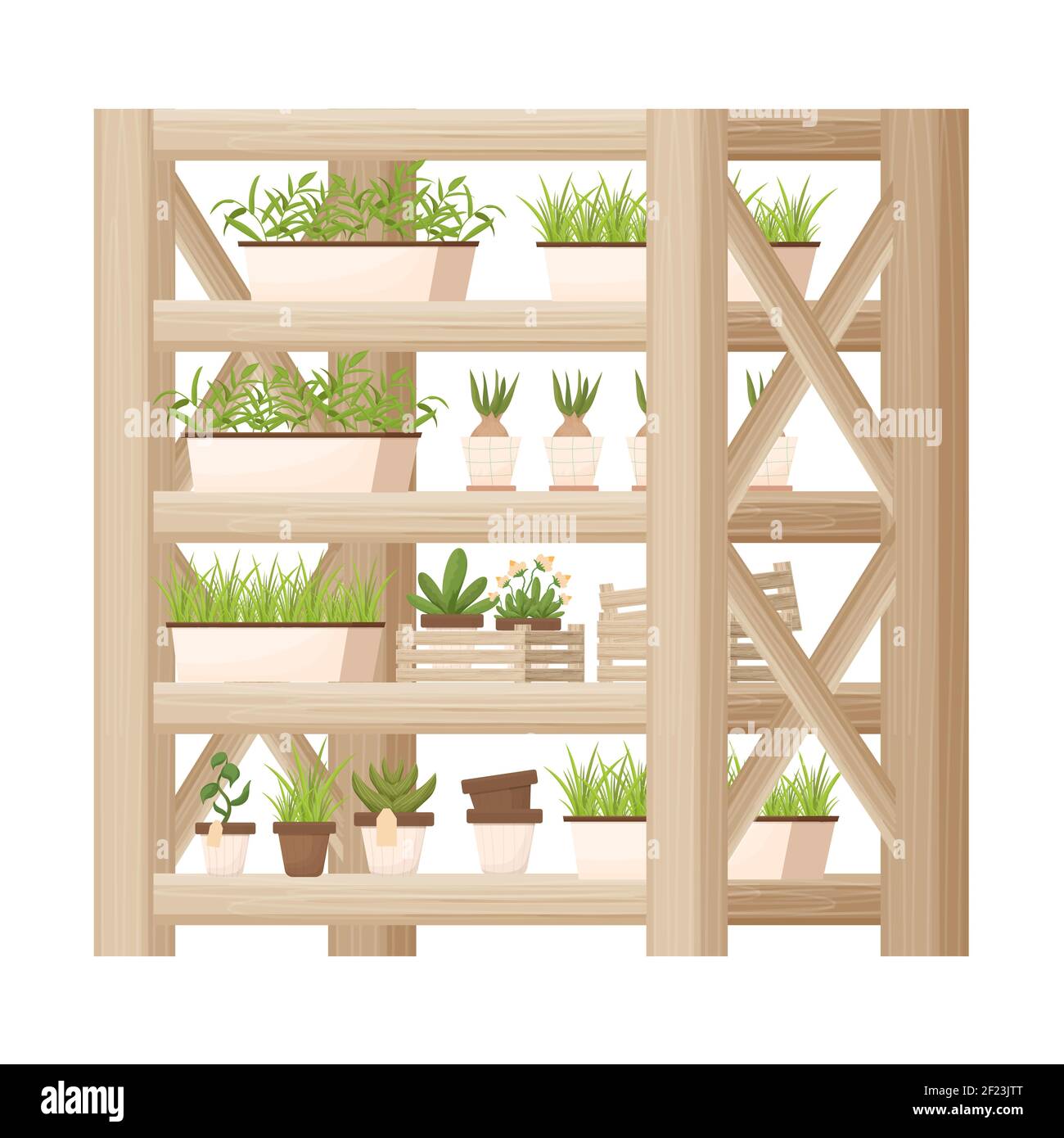 Plants wooden floor in Stock Vector Images - Alamy