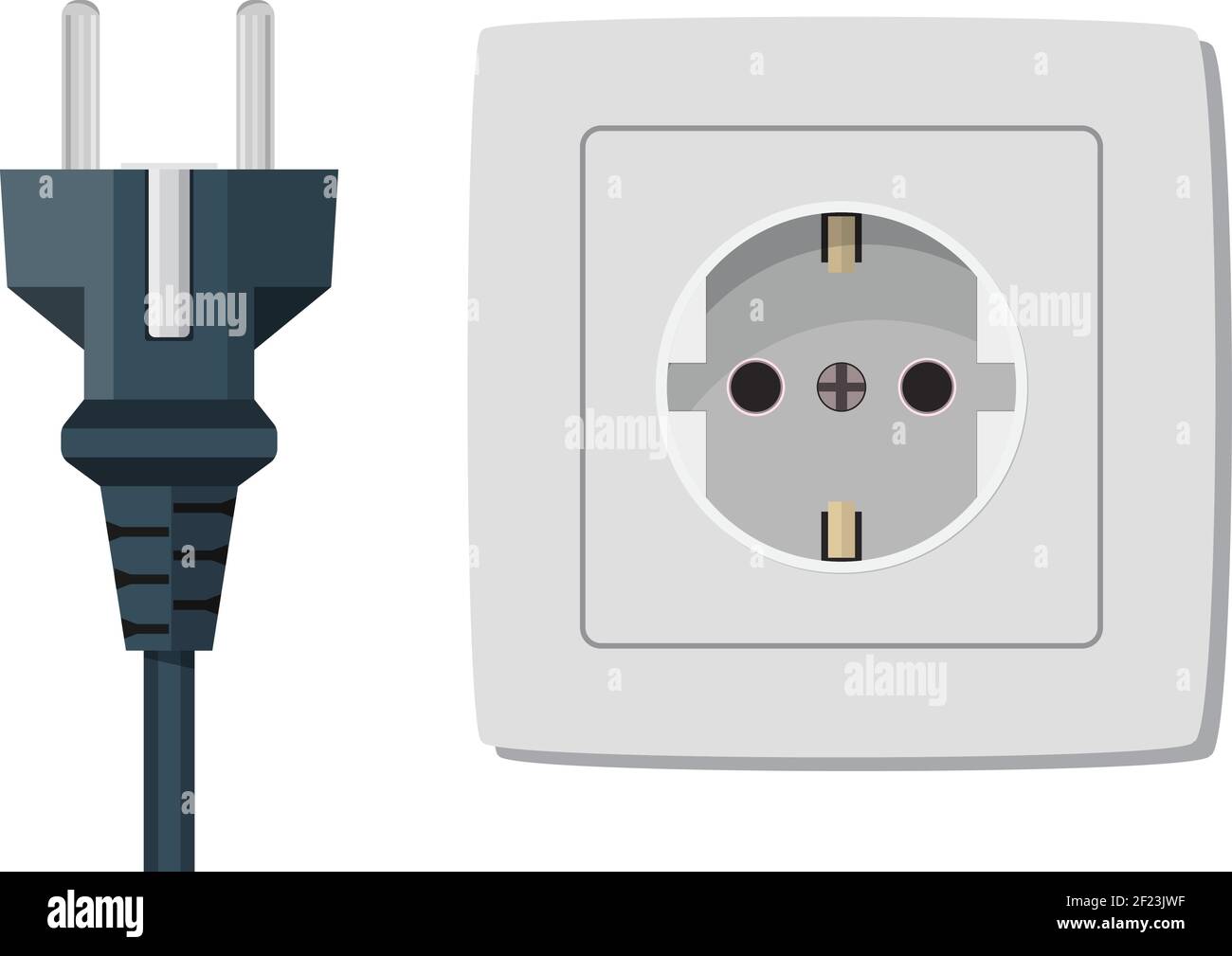 vector plastic socket isolated on white Stock Vector Image & Art - Alamy