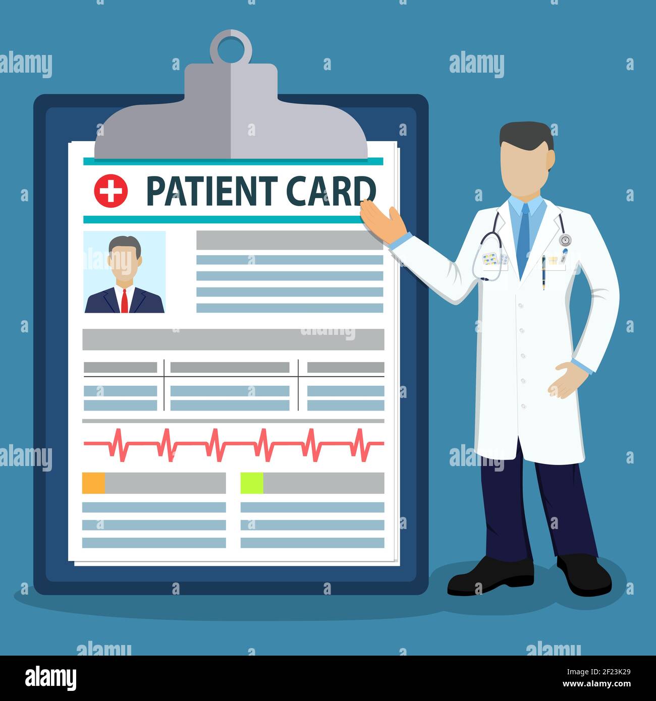 Doctor pointing patient medical Stock Vector Images - Alamy
