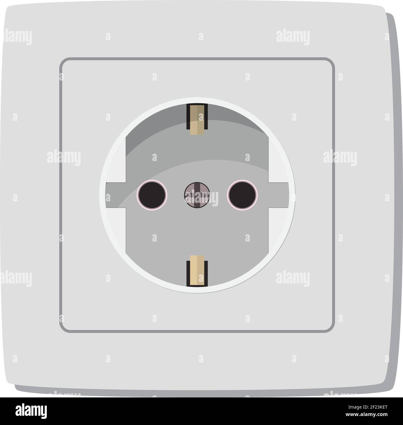 White electric socket Stock Vector Image & Art - Alamy