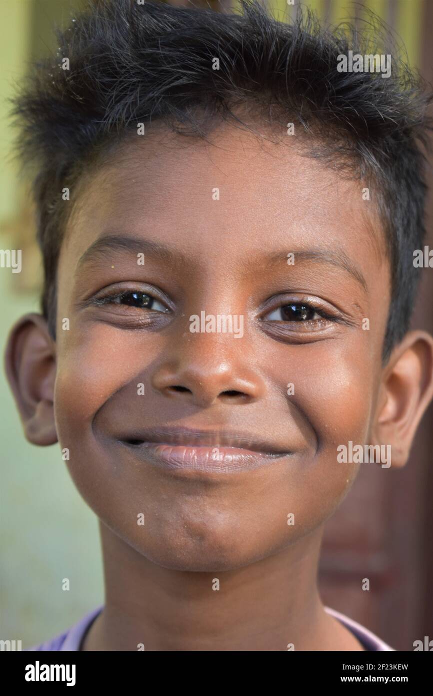 portrait view of boy Stock Photo - Alamy