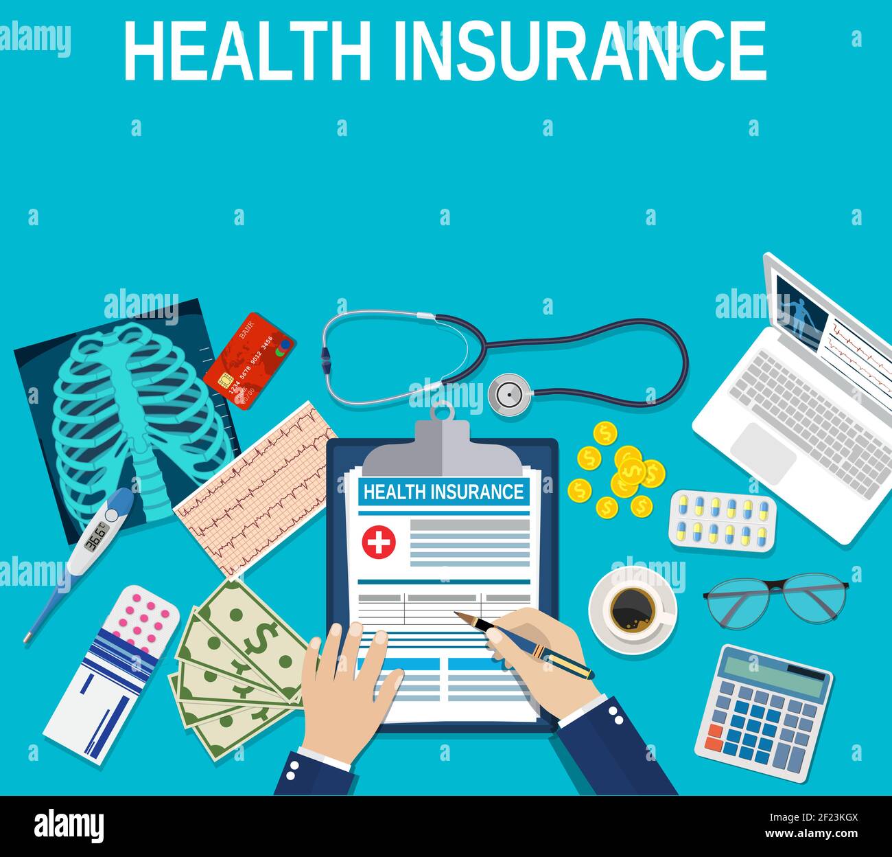 Medical insurance business doctor Stock Vector Images - Alamy