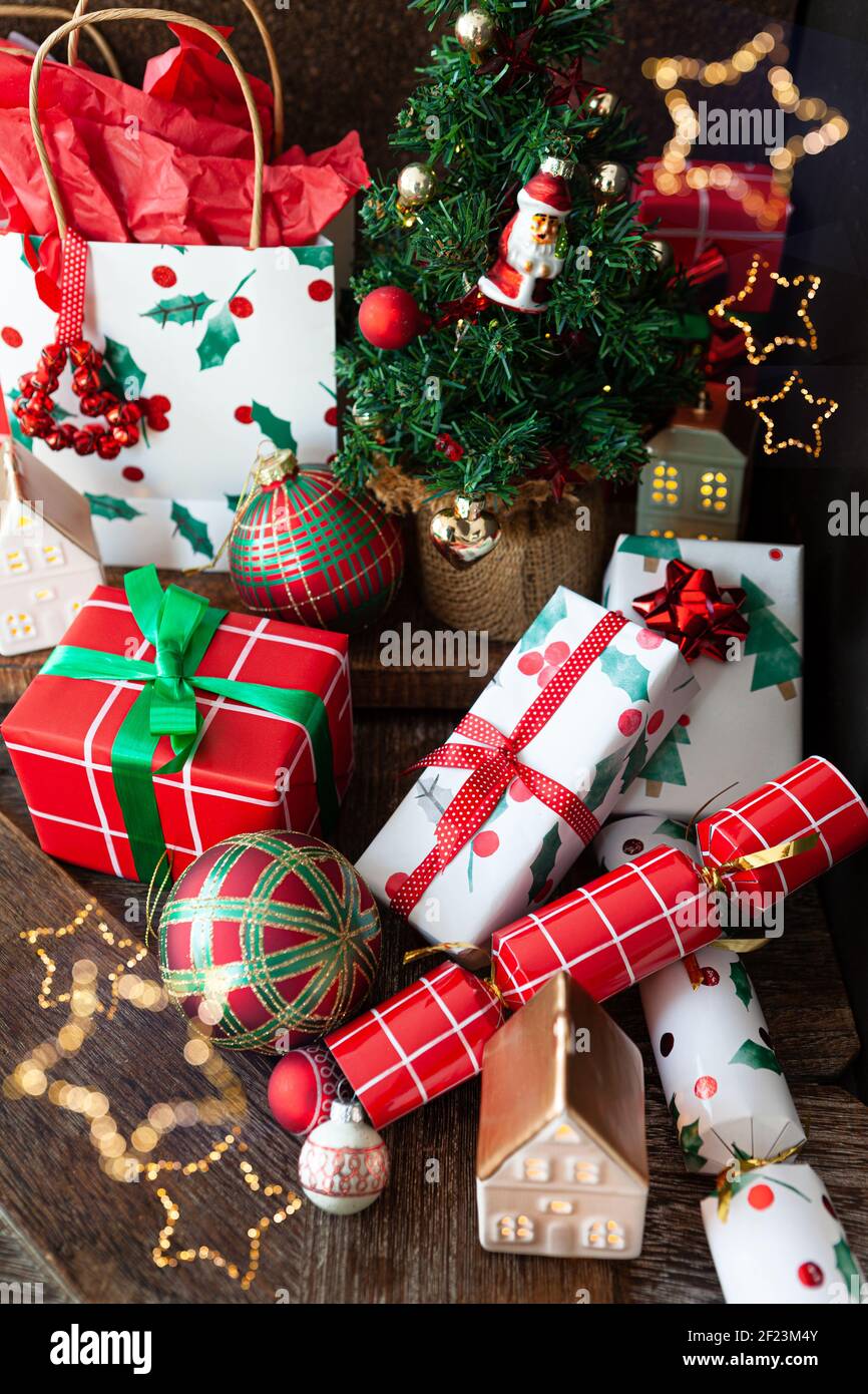 Colorful gifts for Christmas Stock Photo - Alamy