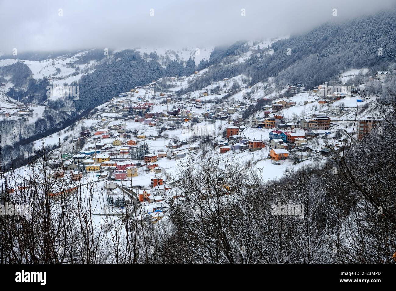 Snow landscapes from Maçka district of trabzon province Stock Photo - Alamy