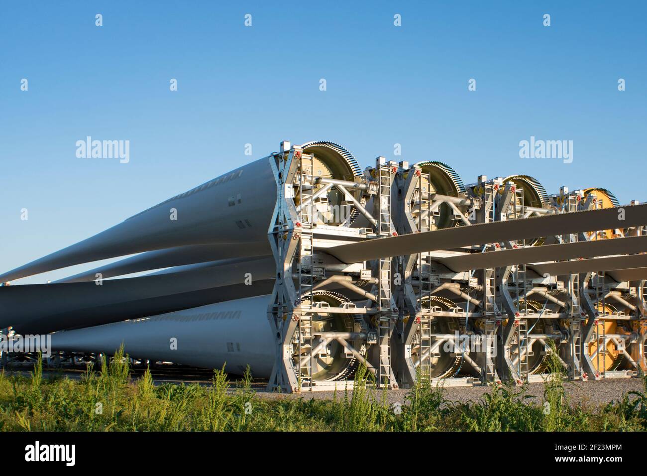 Hugh wind turbines Parts generate sustainable and renewable energy ...