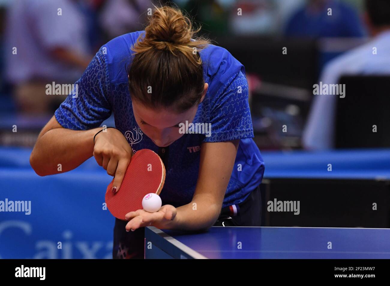Audrey Zarif (FRA) competes on Table Tennis during the Jeux ...