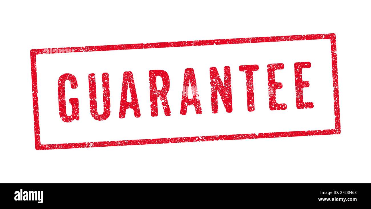 Vector illustration of The word Guarantee in red ink stamp Stock Vector ...