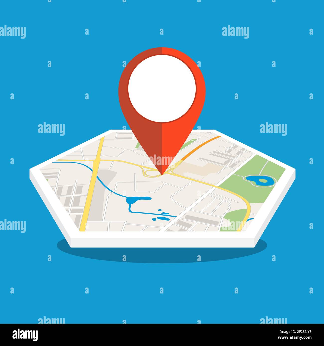 Abstract generic city map with roads Stock Vector Image & Art - Alamy