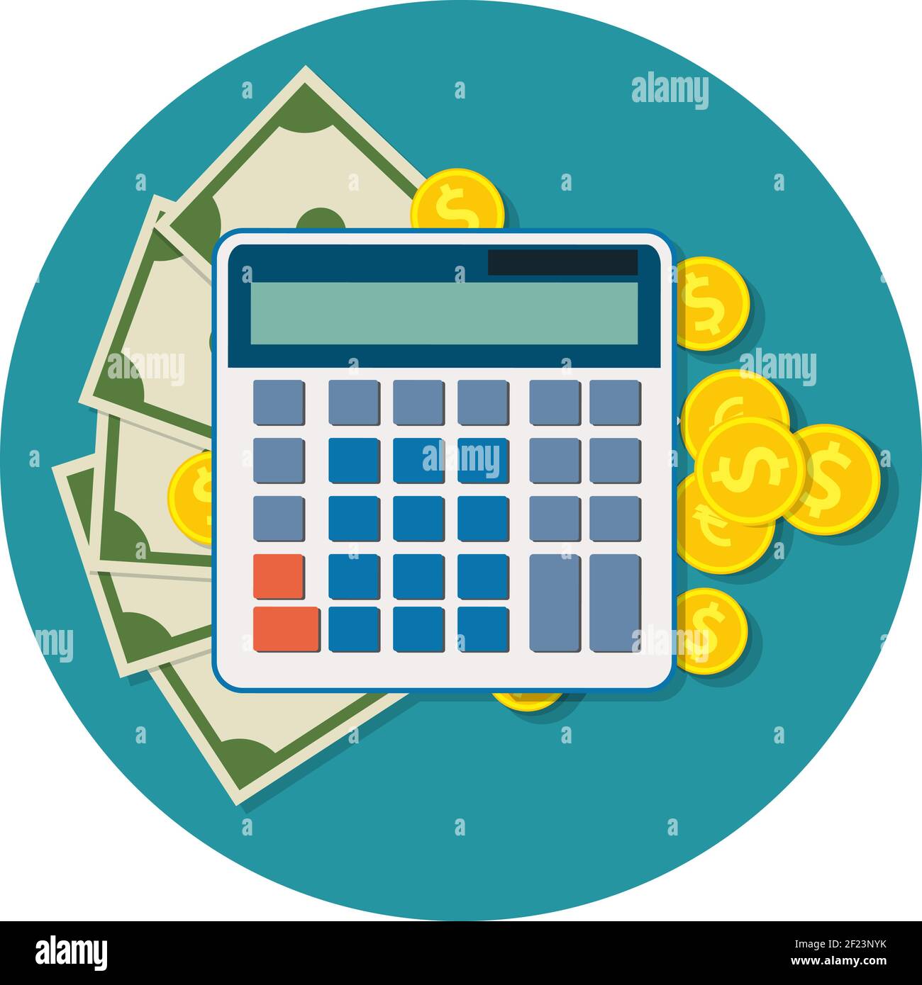 Us bills coins Stock Vector Images - Alamy