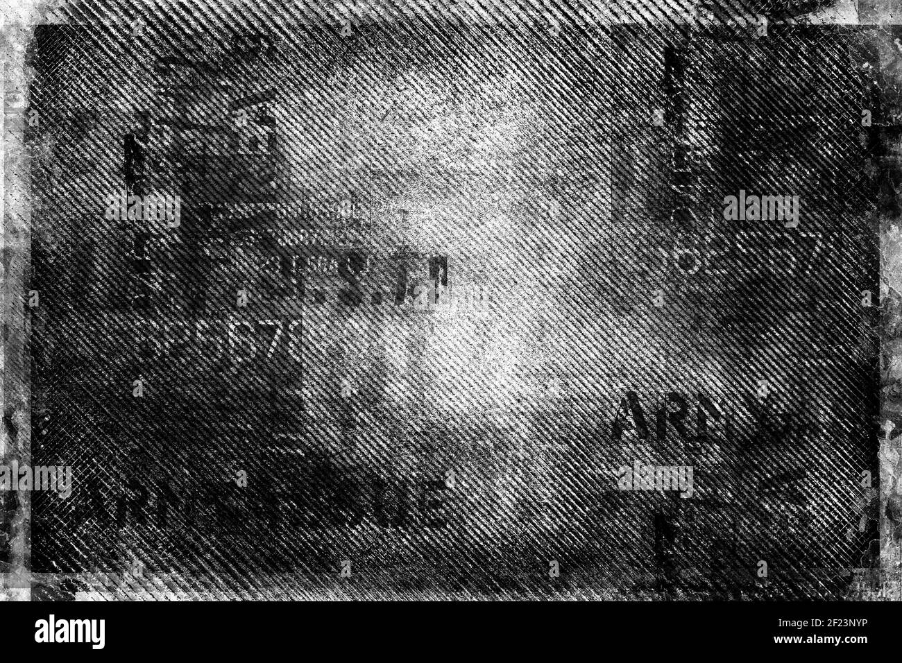 Abstract grunge futuristic cyber technology background. Drawing on old ...