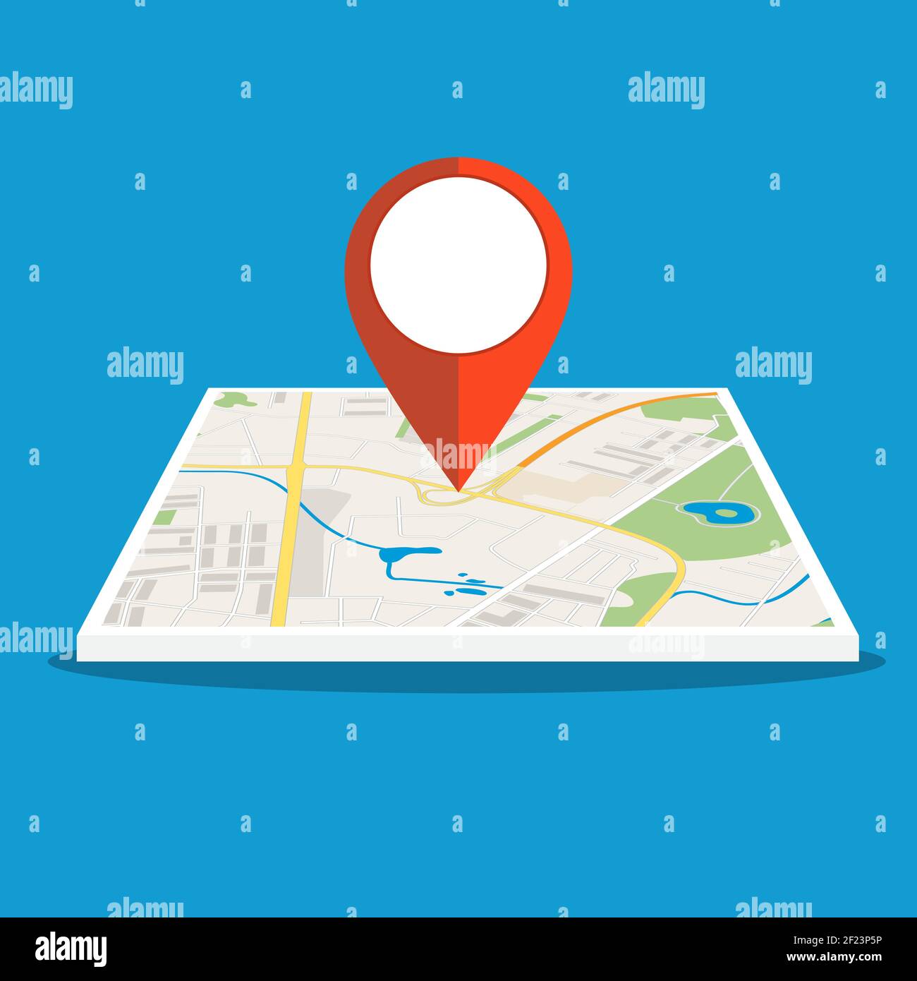 Abstract generic city map with roads Stock Vector Image & Art - Alamy