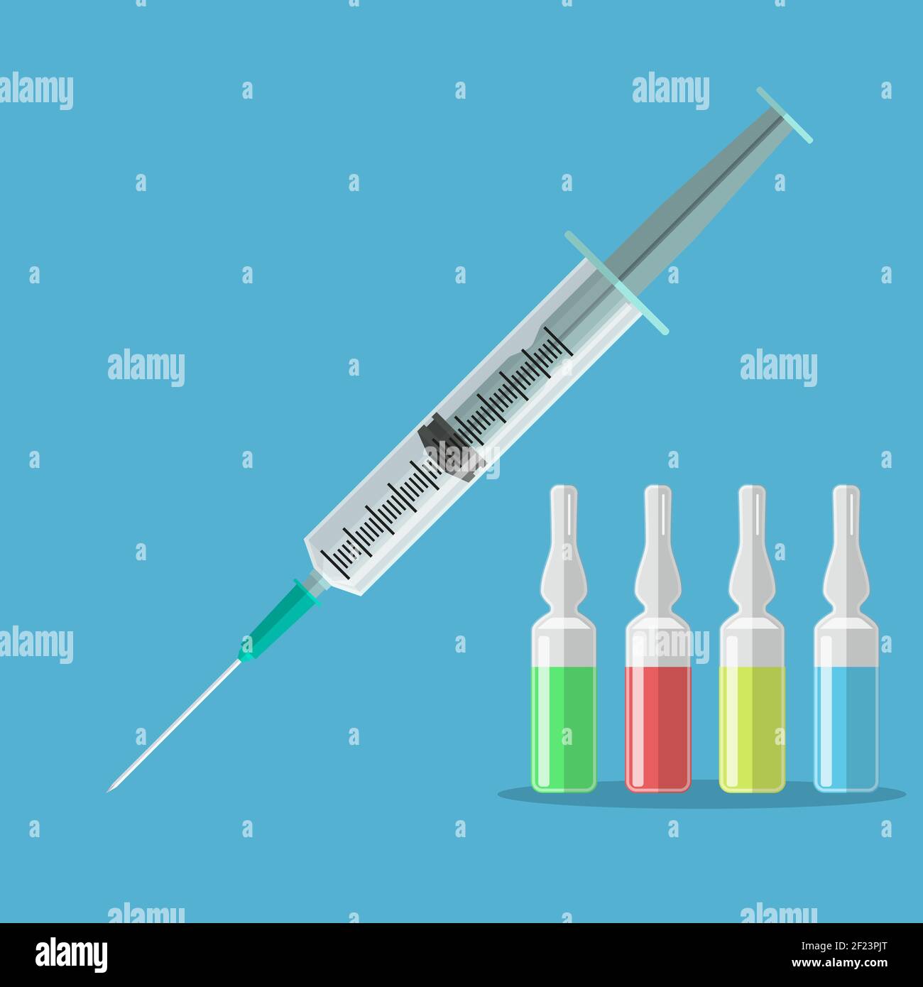 Medical ampoules syringe Stock Vector Images - Alamy