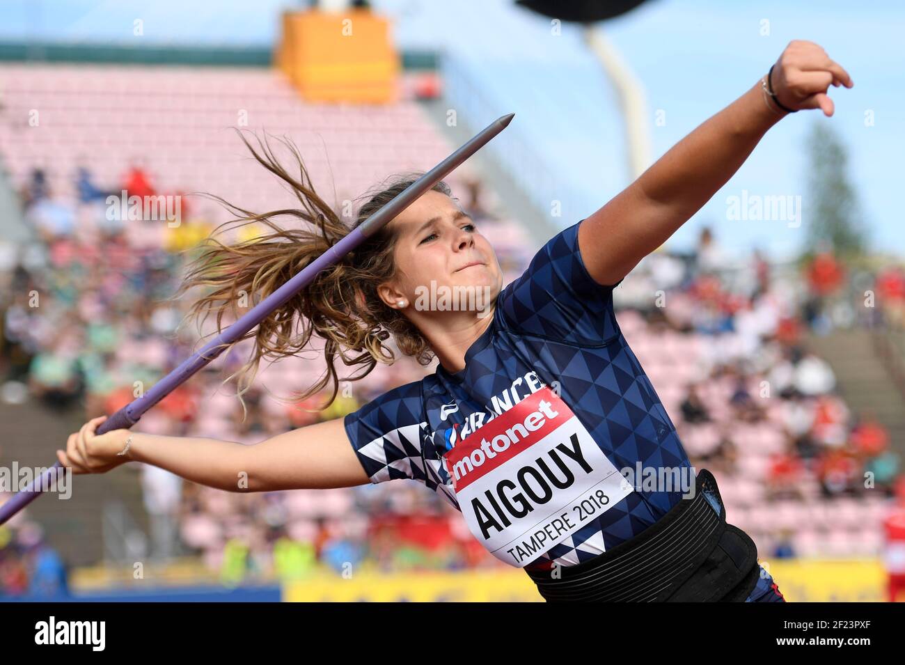 Jona Aigouy (FRA) competes in Javelin Throw Women during the IAAF World ...