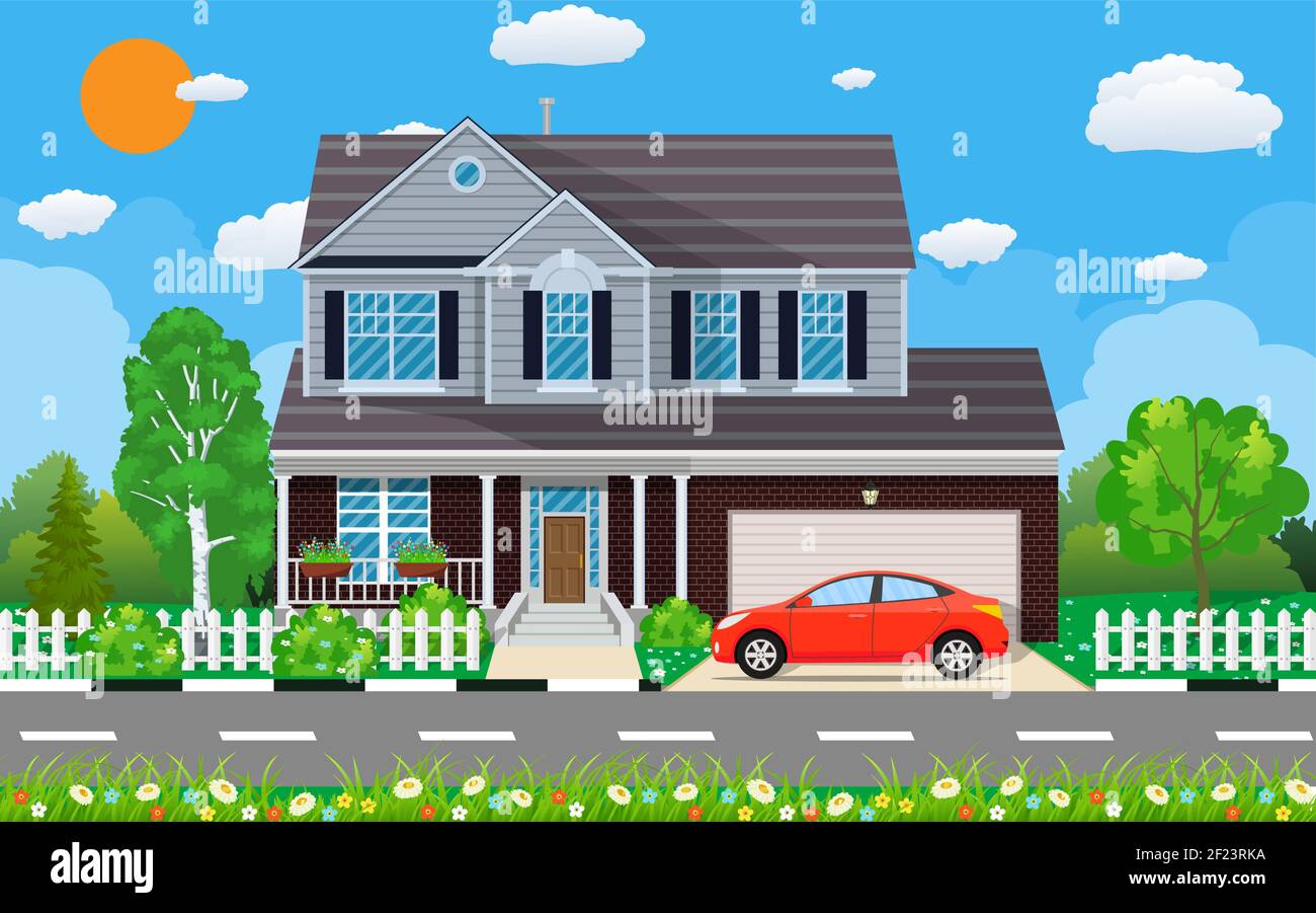 Flower and suburban Stock Vector Images - Alamy