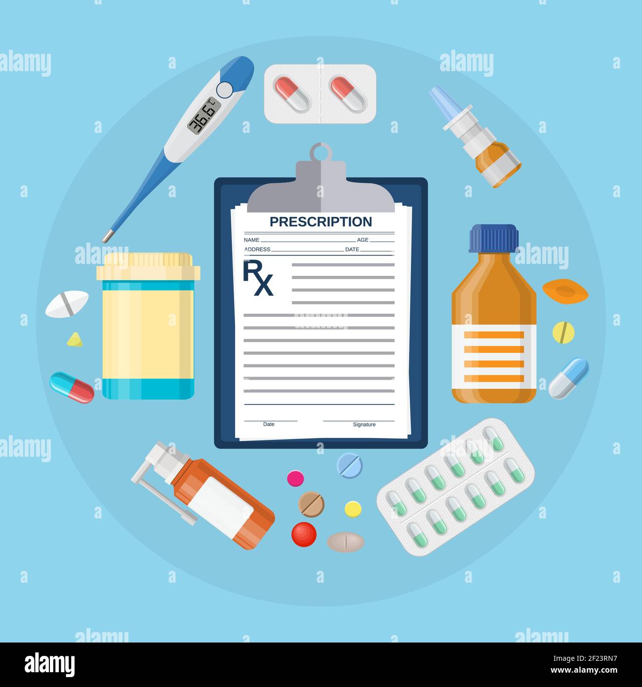 Prescription pills paper Stock Vector Images - Alamy