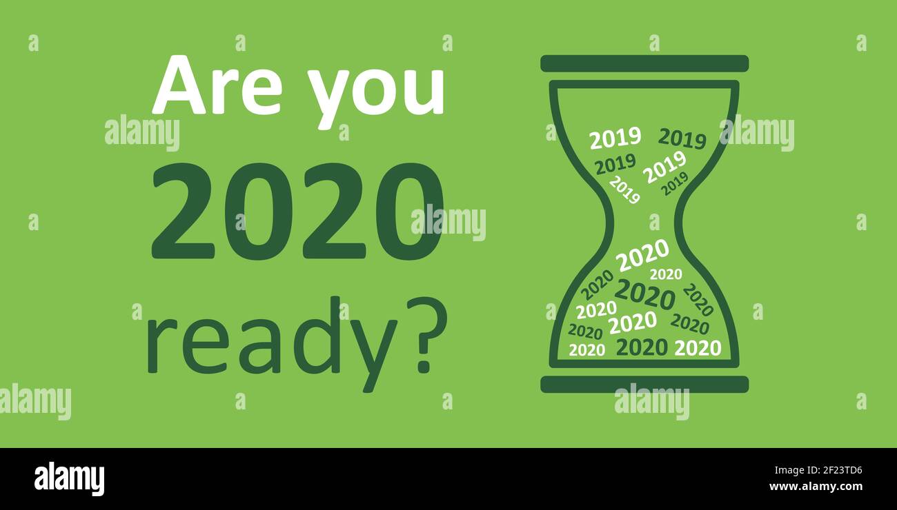 New Year 2020 is coming soon banner with the inscription Are you 2020 ...