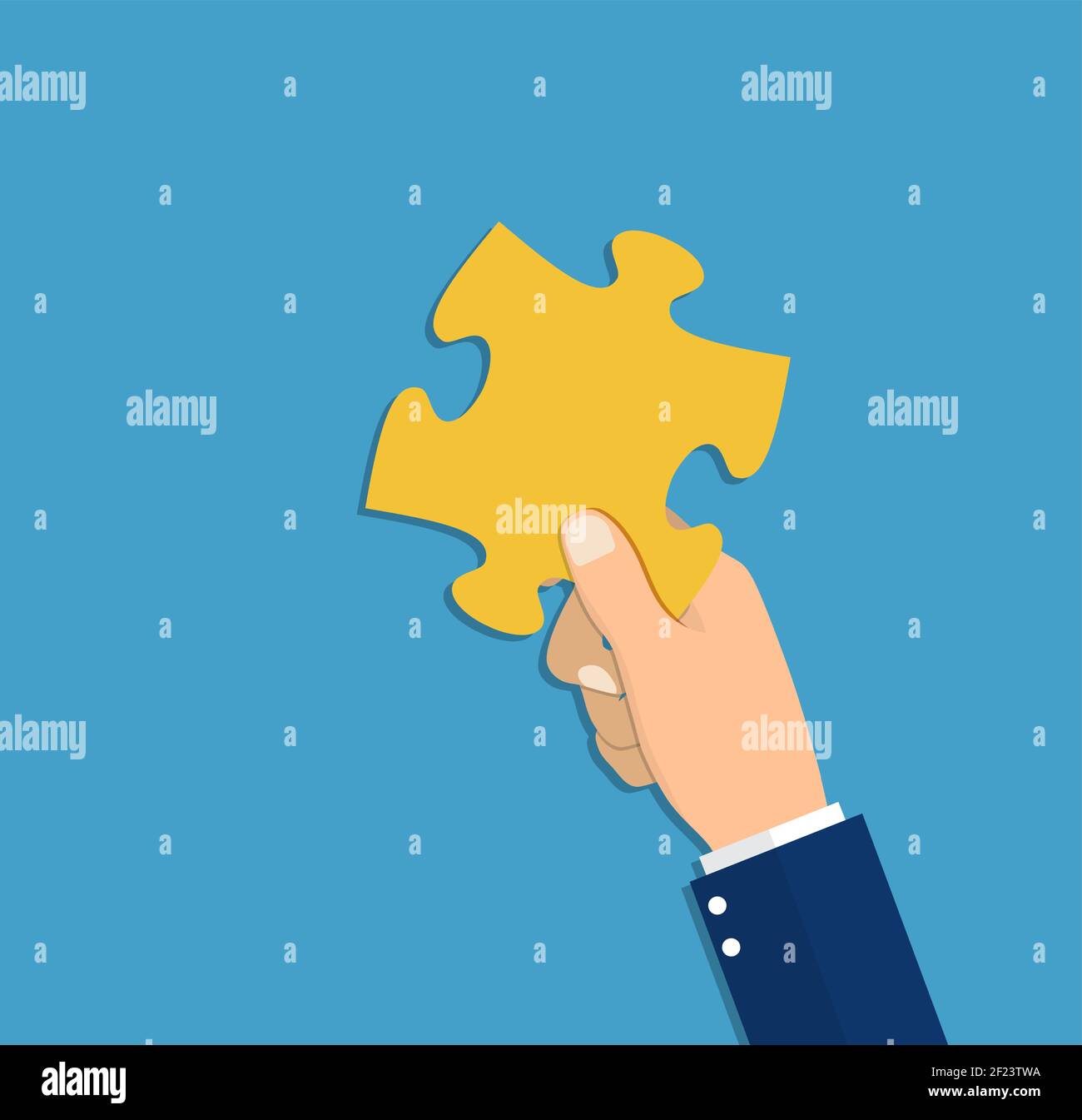 hand holding puzzle piece Stock Vector Image & Art - Alamy