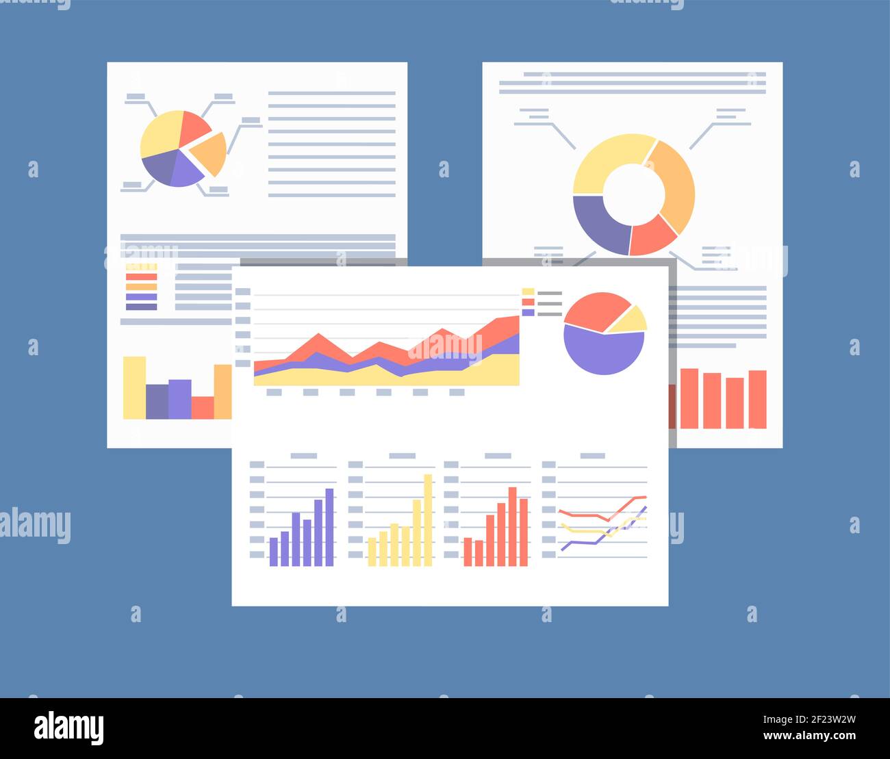 Stack of reports Stock Vector Images - Alamy