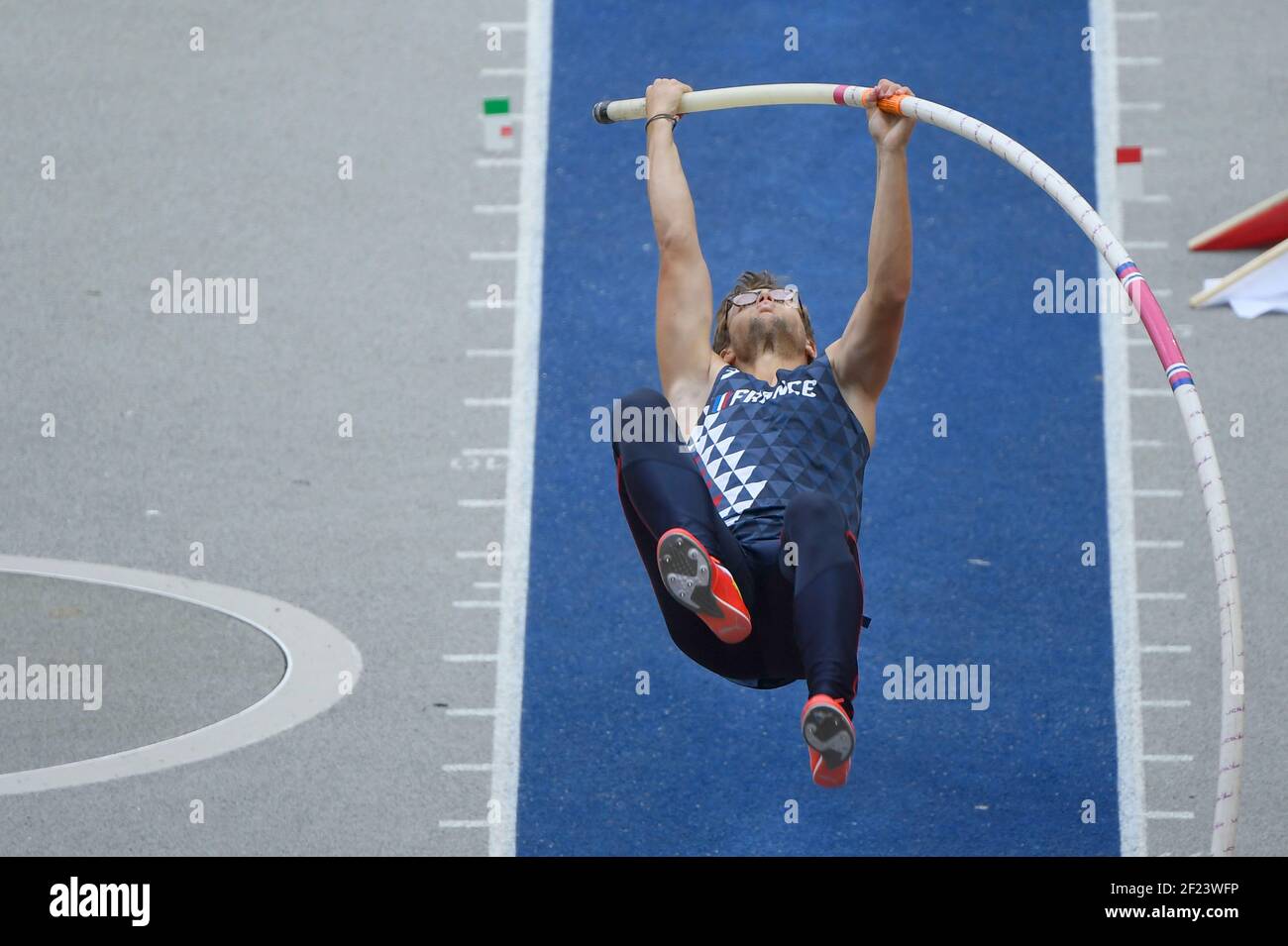 Axel Chapelle (FRA) competes in Pole Vault Men during the European ...