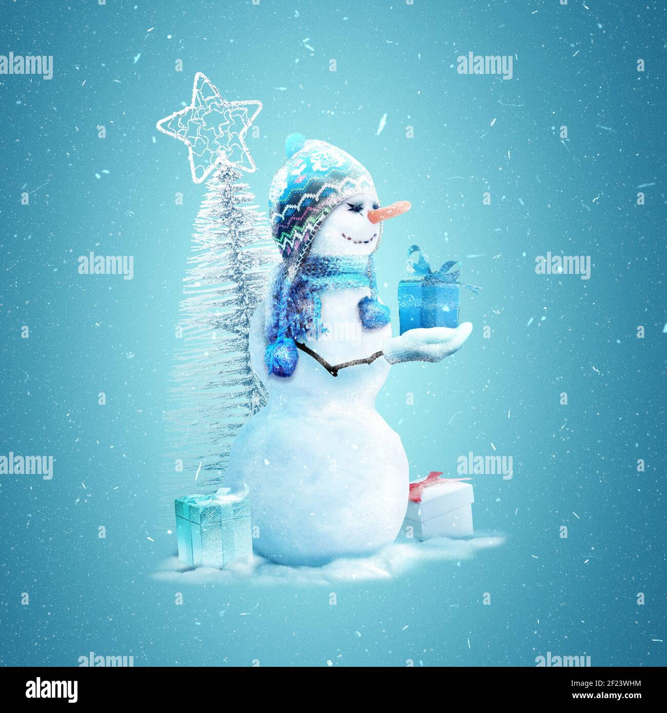 Merry christmas and happy new year greeting card Stock Photo - Alamy