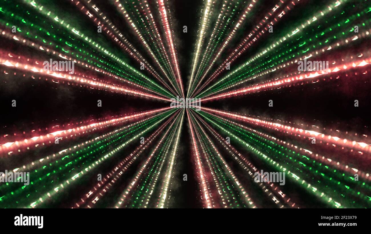 Colorful neon beams 3D illustration Stock Photo - Alamy