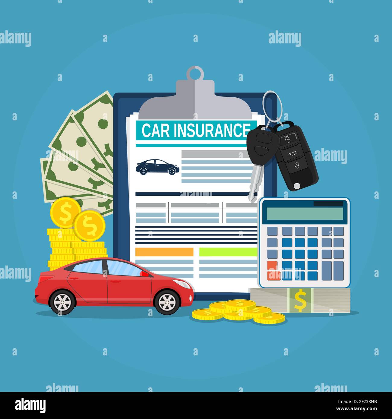 Car insurance form concept Stock Vector Image & Art - Alamy