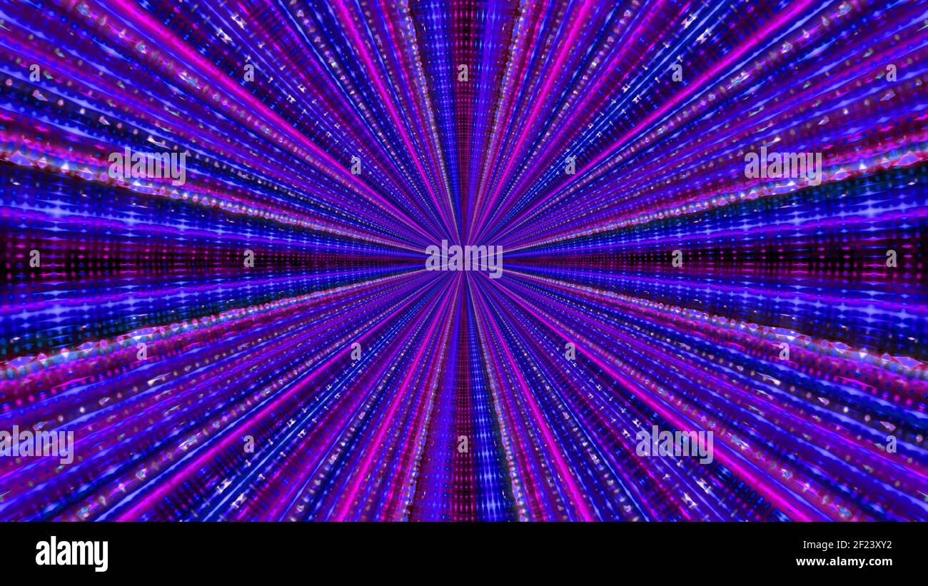 Neon violet lines 3D illustration Stock Photo - Alamy