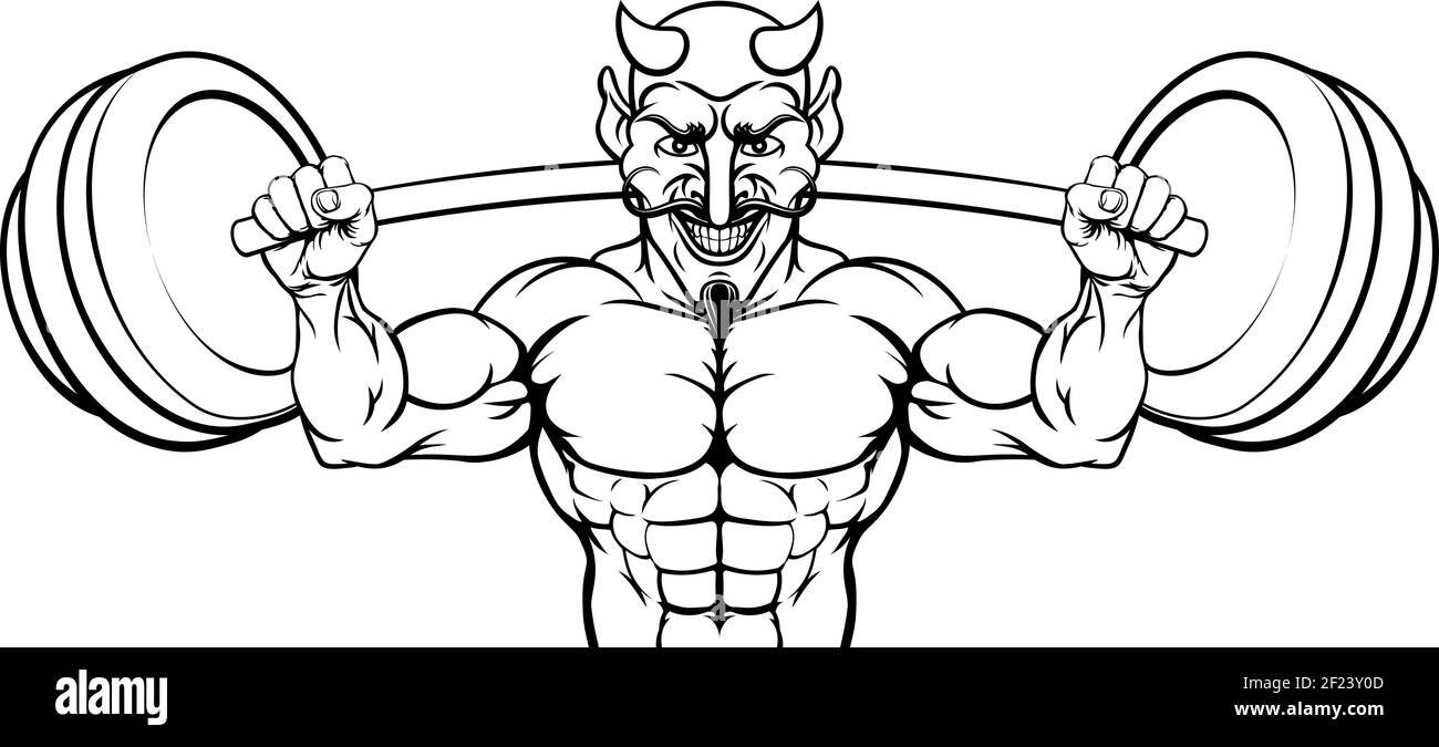 Cartoon man lifting weights hi-res stock photography and images - Alamy