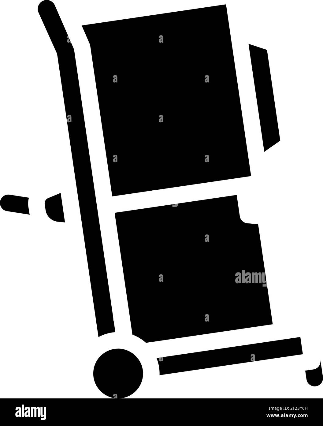 delivery and installation of equipment glyph icon vector illustration ...