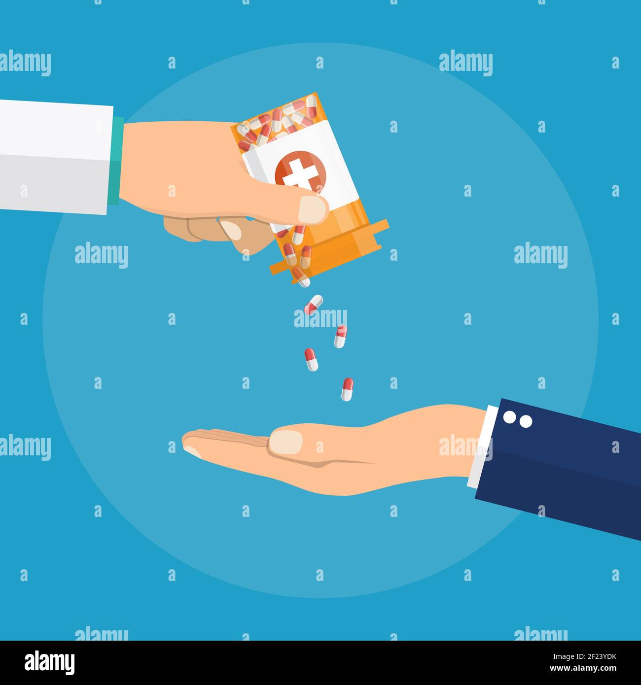 Pharmacist giving medicine pills to patient Stock Vector Image & Art ...