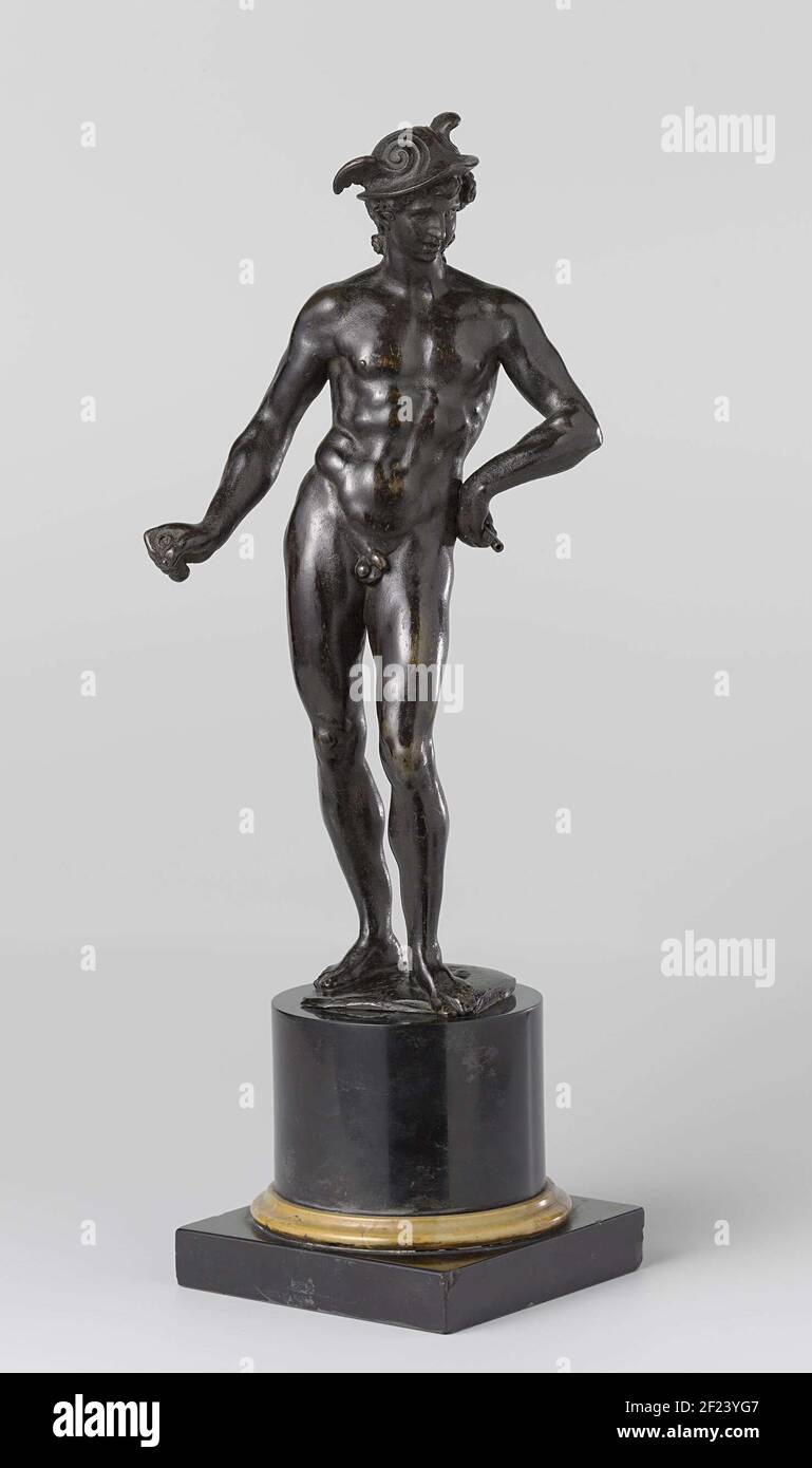 This statuette can be identified by his winged hat as Mercury, the ...