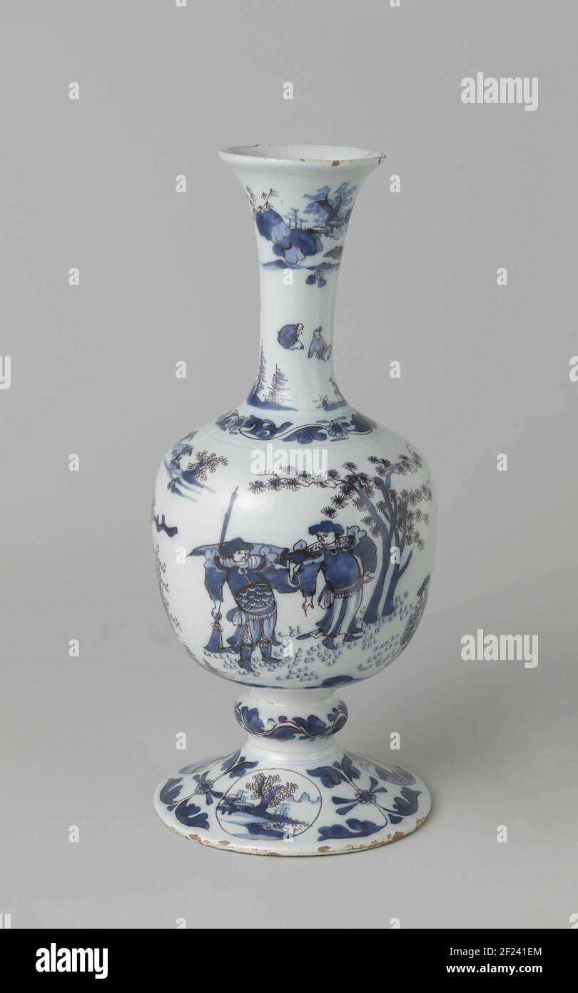 Vase from Faience with a decoration to the Chinese porcelain from the ...