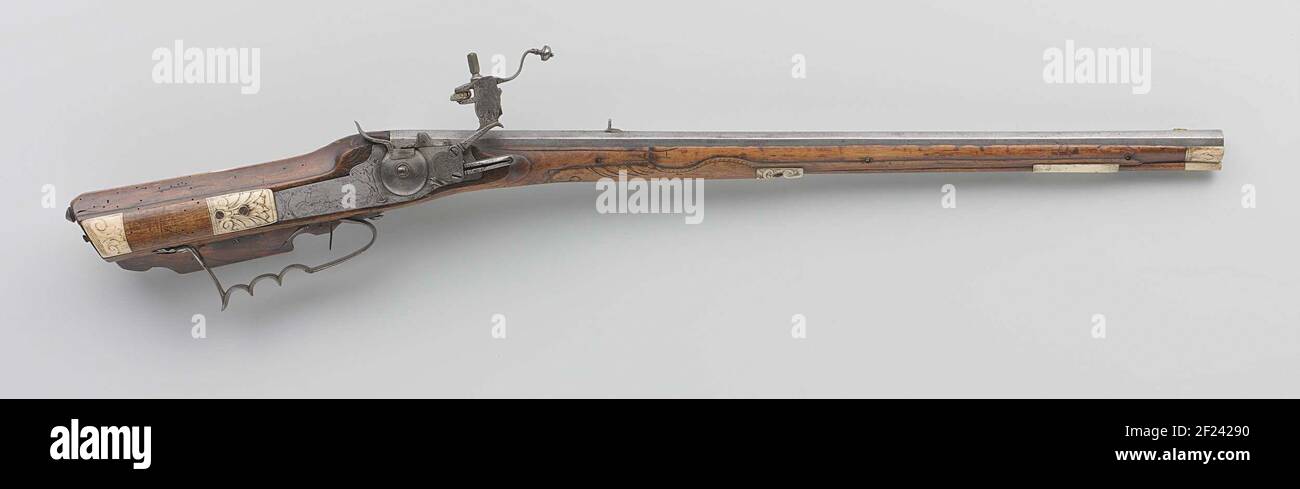 Wheellock gun.German hunting guns were generally more ornate than Dutch ...
