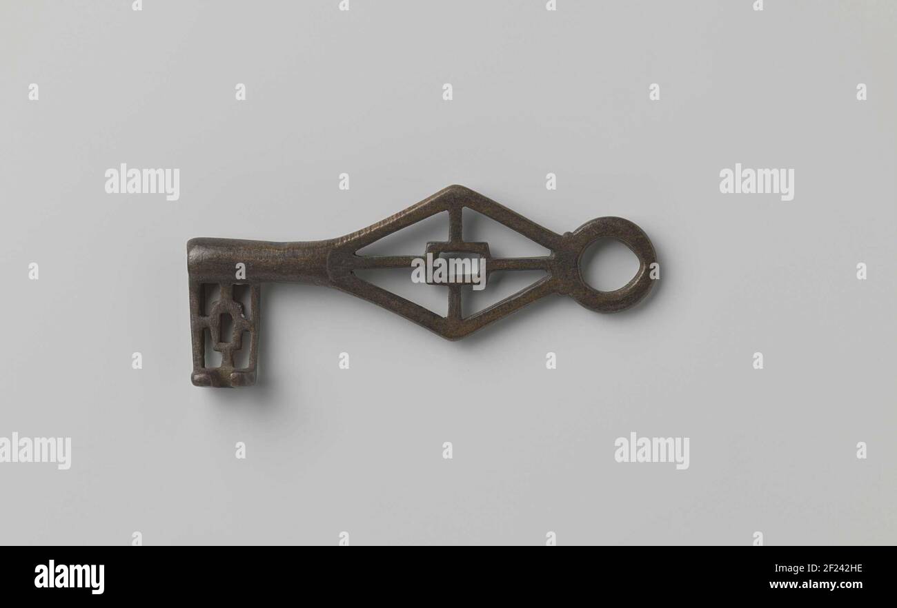 Pijpsleutel.Pipe key with eye above the diamond-shaped handle. The last ...