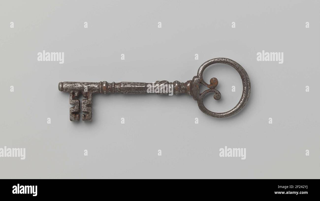 Key of iron. Richly decorated forged Iron Key Stock Photo - Alamy