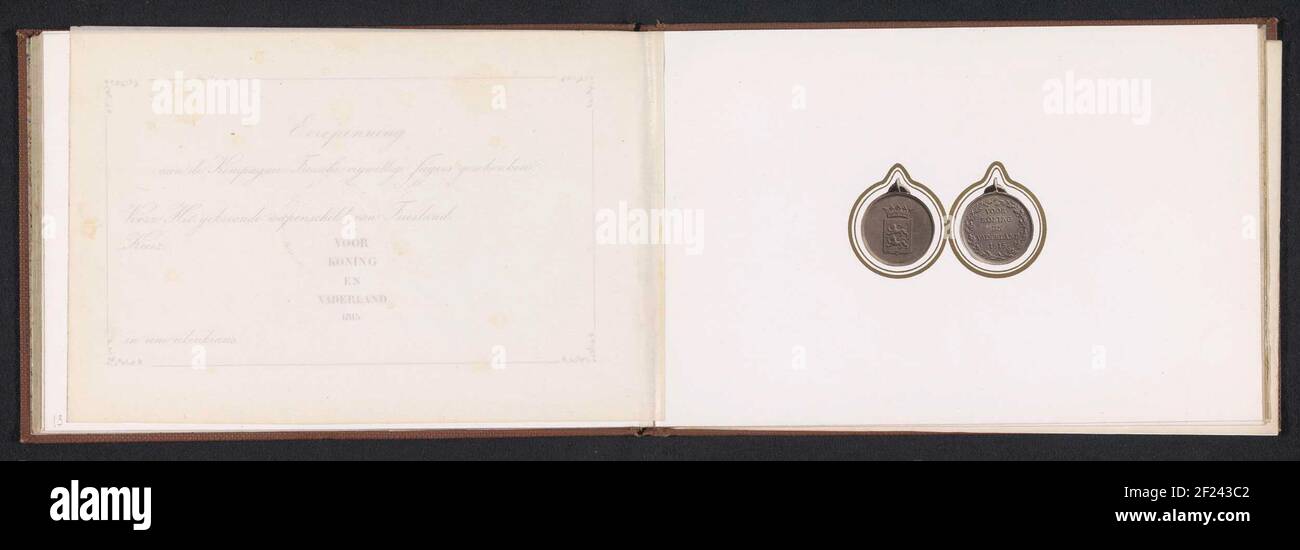 Two images of a pitherine for the Frisian voluntary hunters at the ...