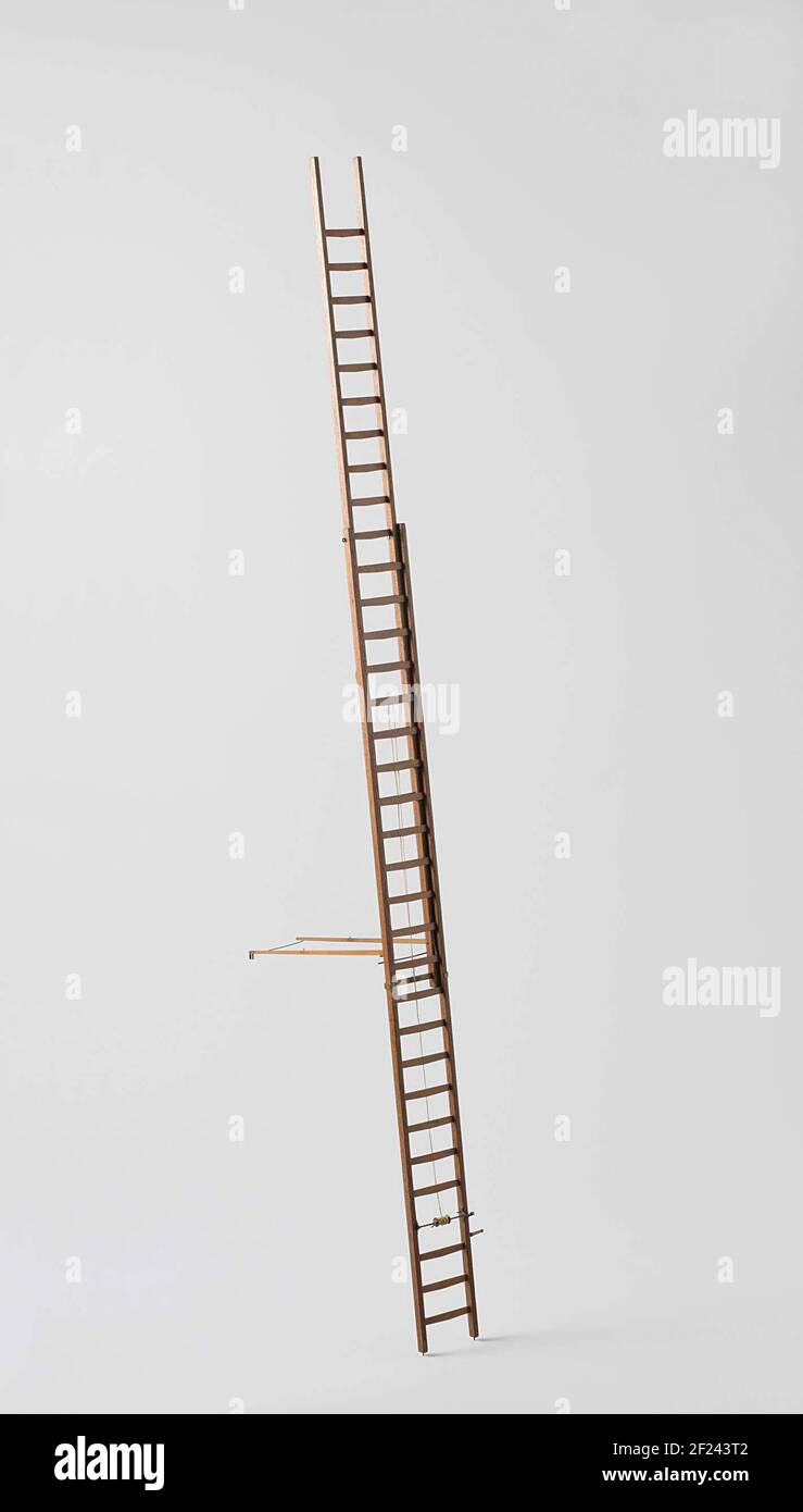 Model of a Ladder.Model of a two-part ladder. The extendable portion ...