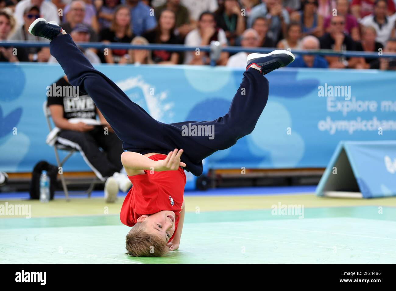 Martin Lejeune (Fra) competes and wins the silver medal in the dance ...