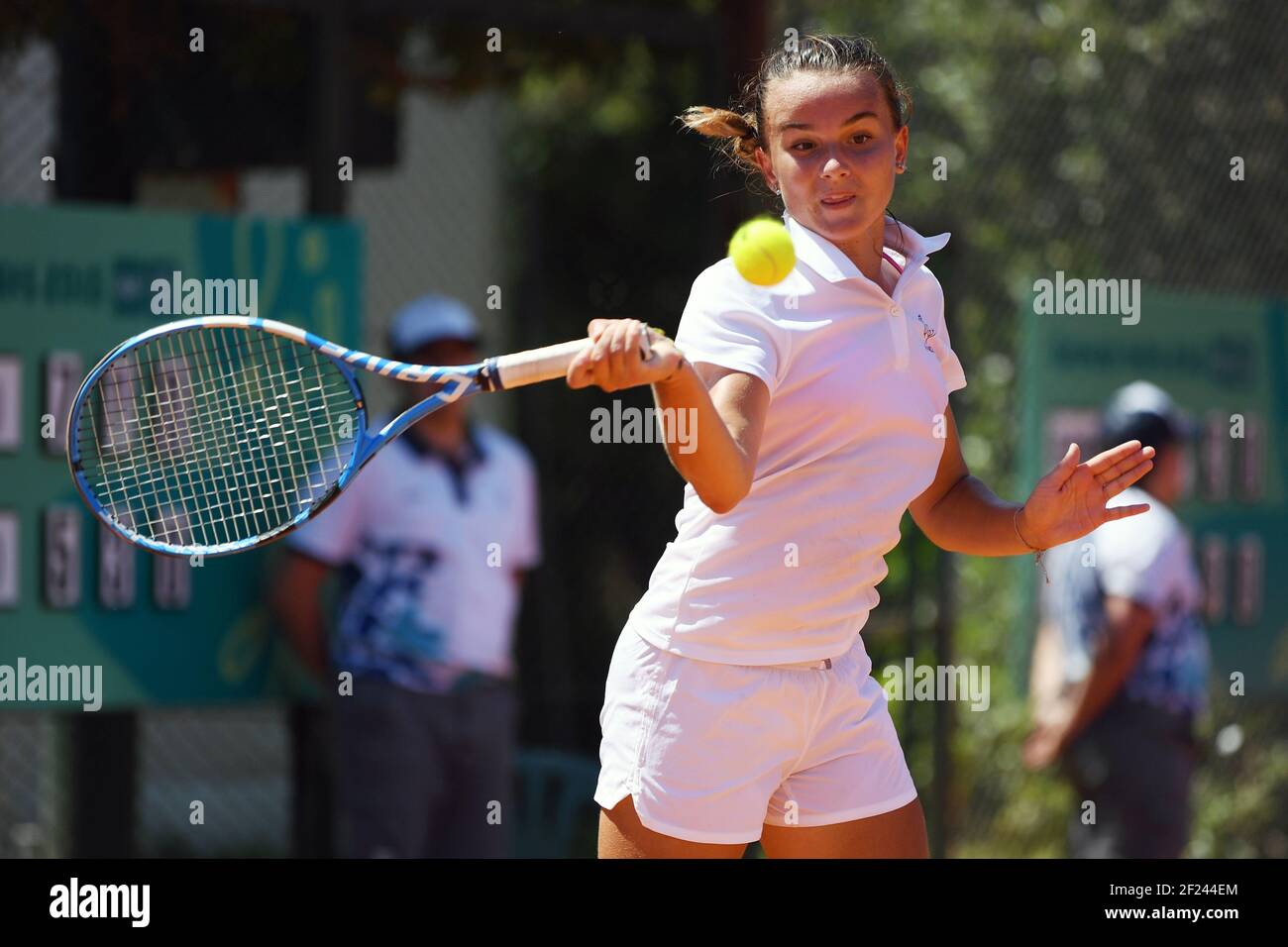 Clara Burel (Fra) competes in tennis women's singles during the Youth ...