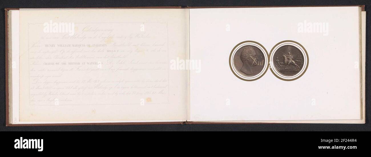 Two images of a memorial penning in honor of Henry Paget and the ...