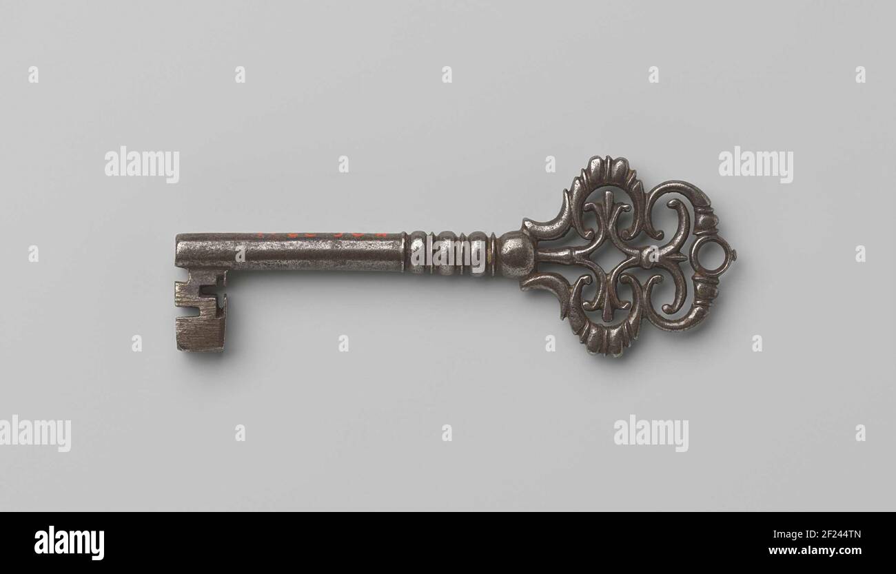 Pijpsleutel.Pipe key whose handle consists of incised half tubes and ...
