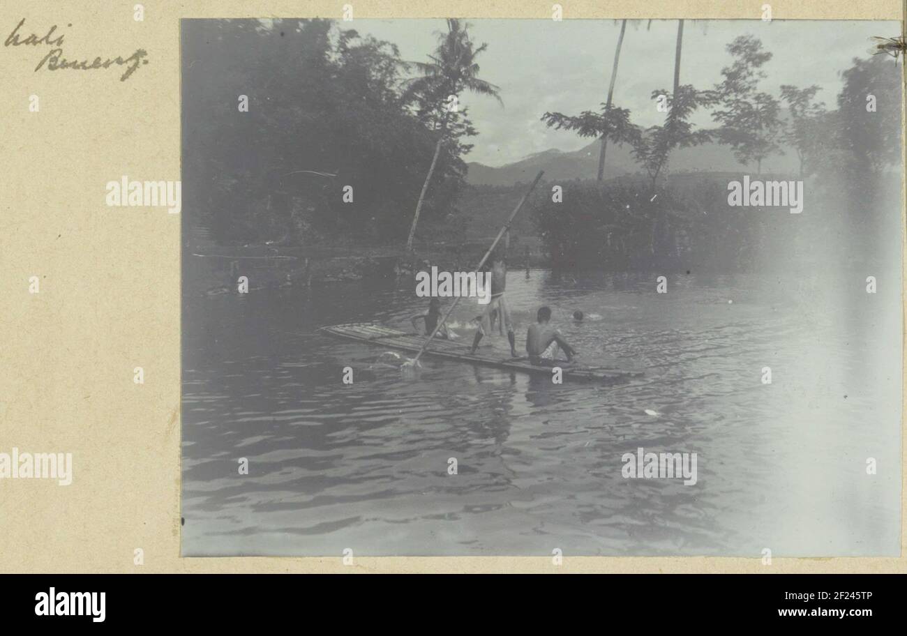 Boys on raft in hi-res stock photography and images - Alamy