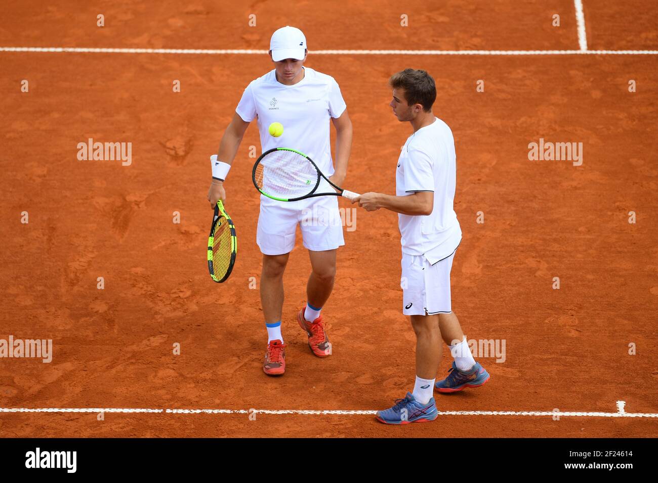 Hugo Gaston and Clement Tabur (Fra) compete and win bronze medal in men ...
