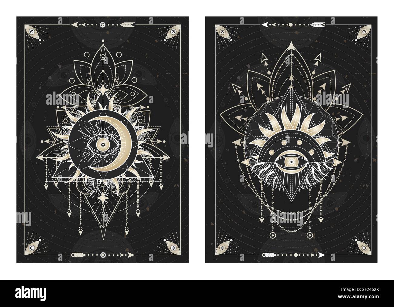 Spiritual symbols pattern Stock Vector Images - Alamy