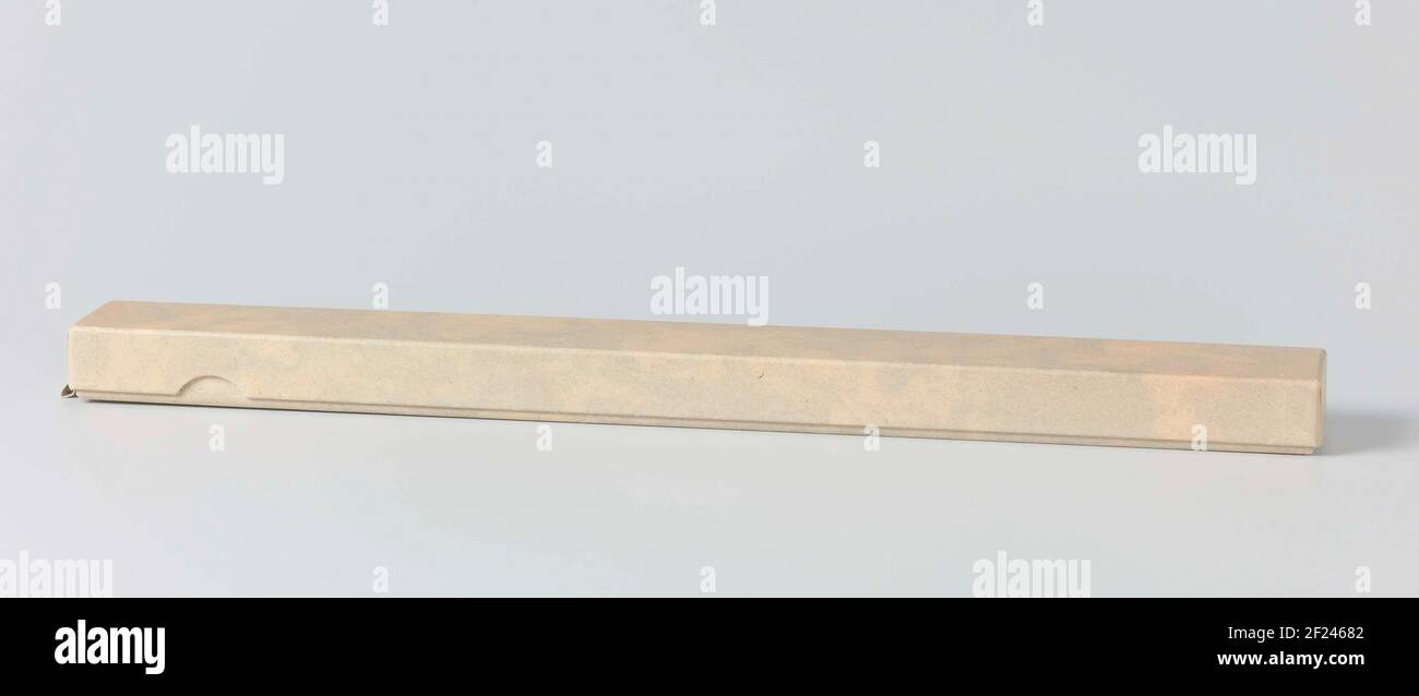 Cardboard fan box was placed with gray / beige-made paper and lined ...