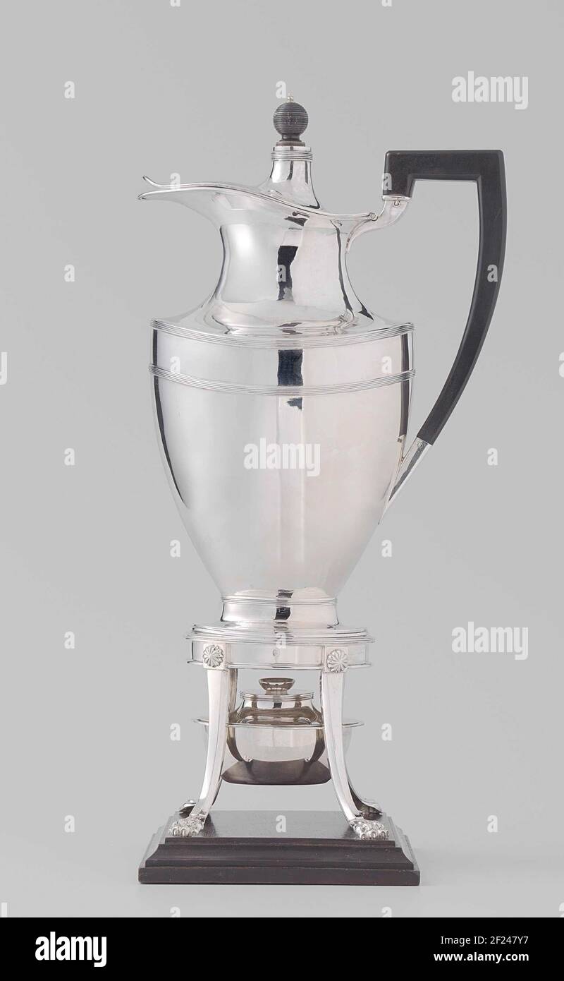 Coffee pot with stand and burner Stock Photo - Alamy