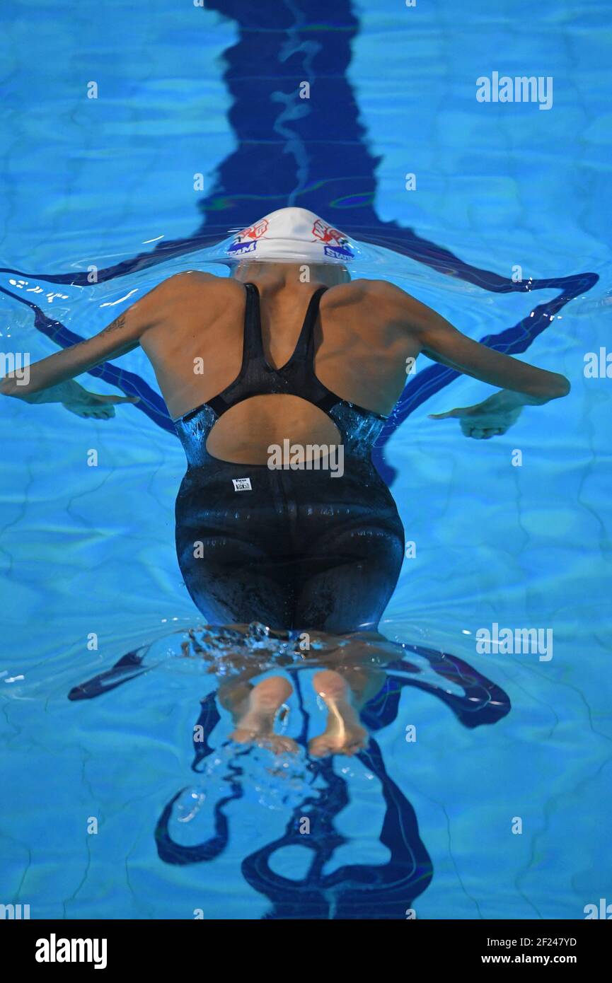 Fantine Lesaffre (FRA) competes on Women's 400 m Medley during the ...