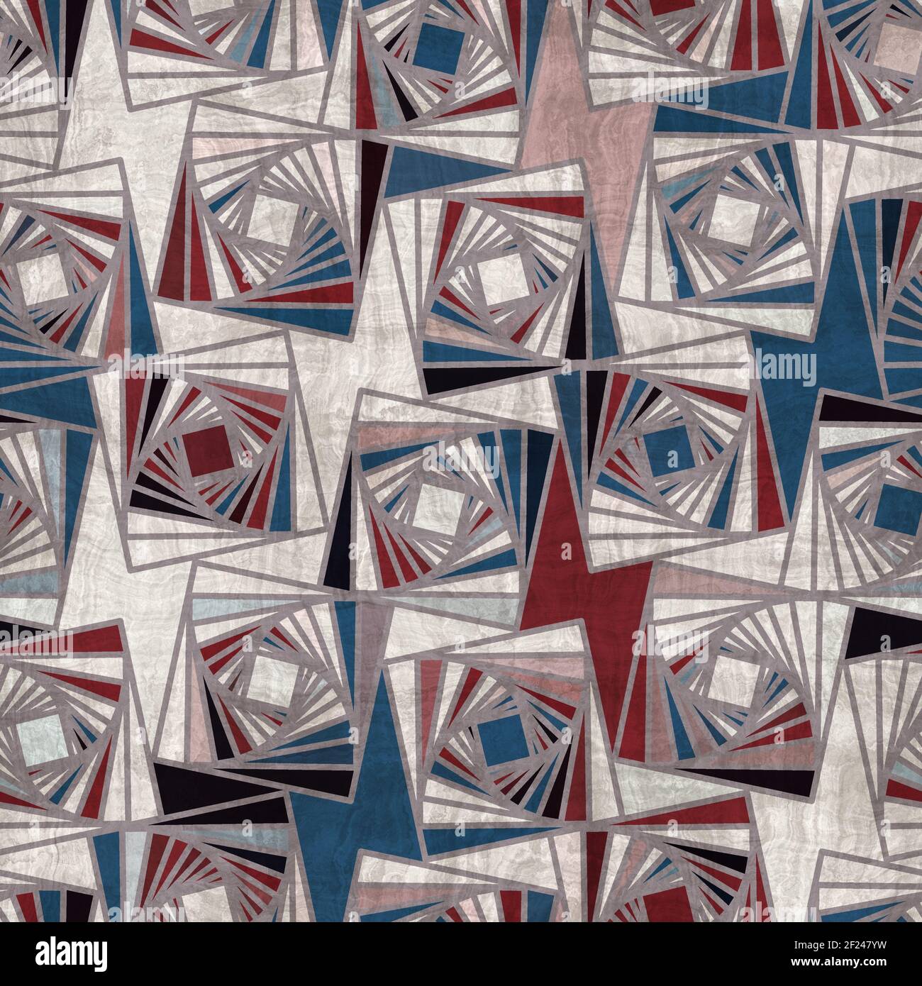 Seamless red white and blue textured retro pattern Stock Photo - Alamy